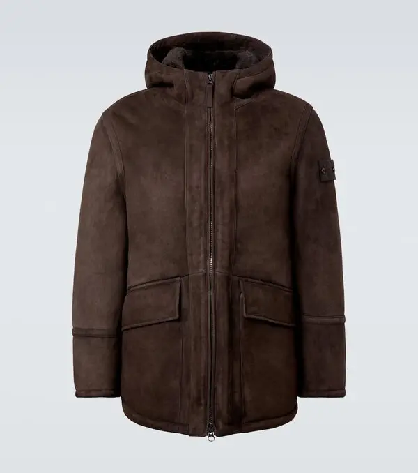 Stone Island Ghost Shearling-lined Suede Jacket