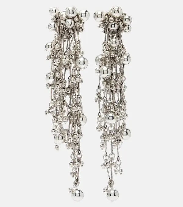 Isabel Marant Freya Embellished Clip-on Drop Earrings - Silver
