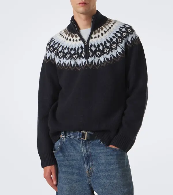 Arch4 Mr Saint Gervais Fair Isle Sweater - Blue