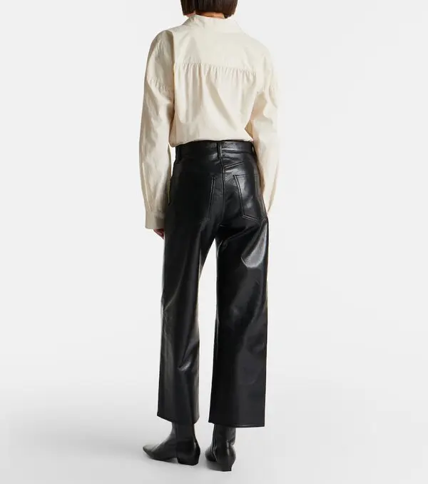AGOLDE Ren High-rise Wide-leg Pants - Black