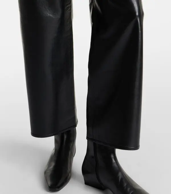 AGOLDE Ren High-rise Wide-leg Pants - Black