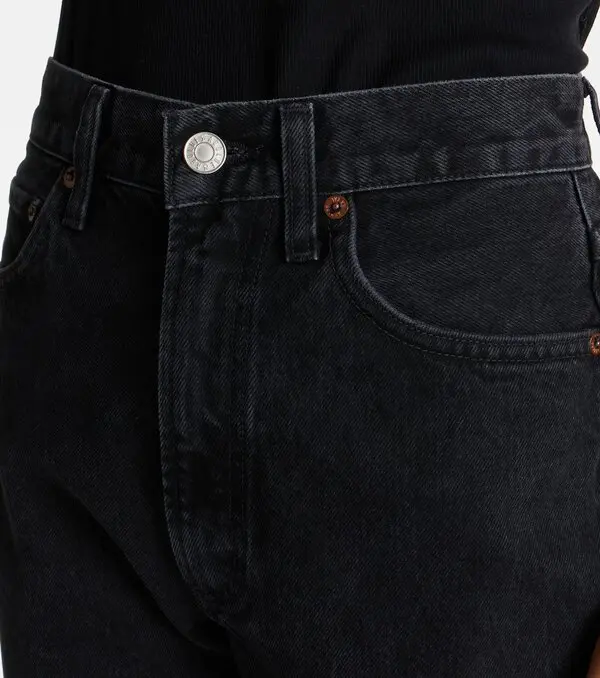AGOLDE Leena Mid-rise Flared Jeans - Black