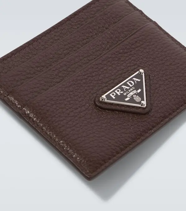 Prada Logo Leather Card Holder