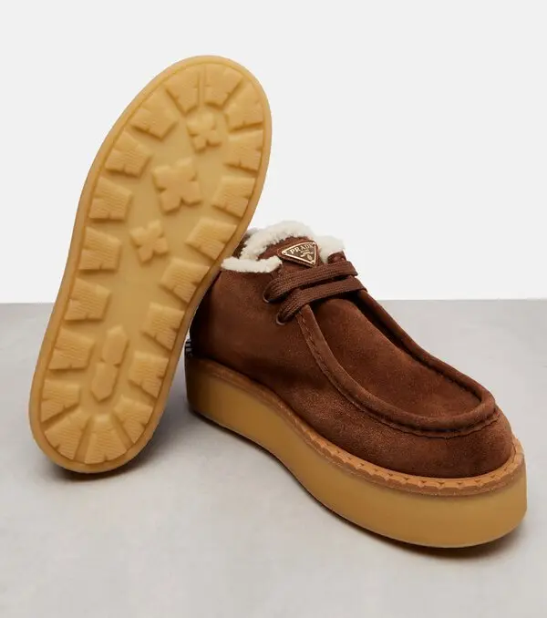 Prada Suede Platform Desert Boots