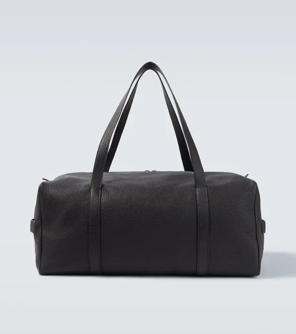 THE ROW Gio Leather Duffle Bag - Black