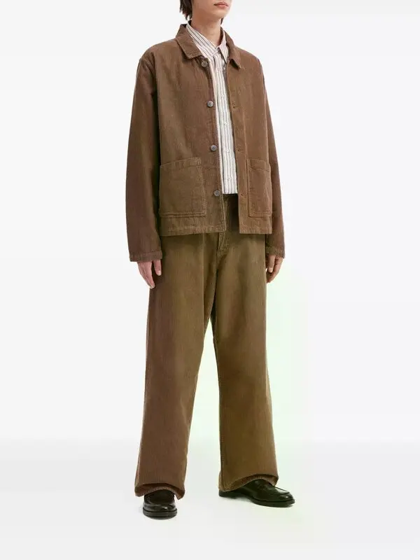 SUNFLOWER Pocket Corduroy-texture Overshirt