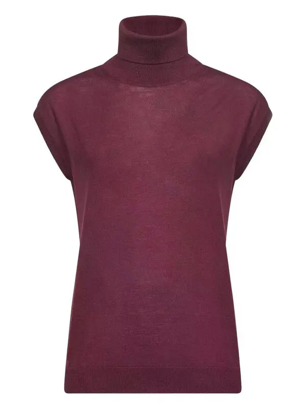 BLANCA VITA Button V-neck Dress - Red
