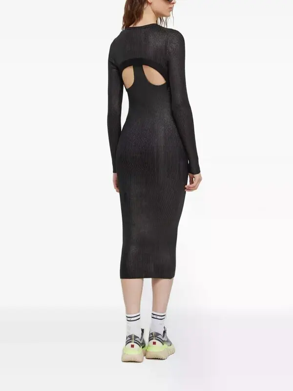 Iceberg Ribbed Cut-out Midi Dress