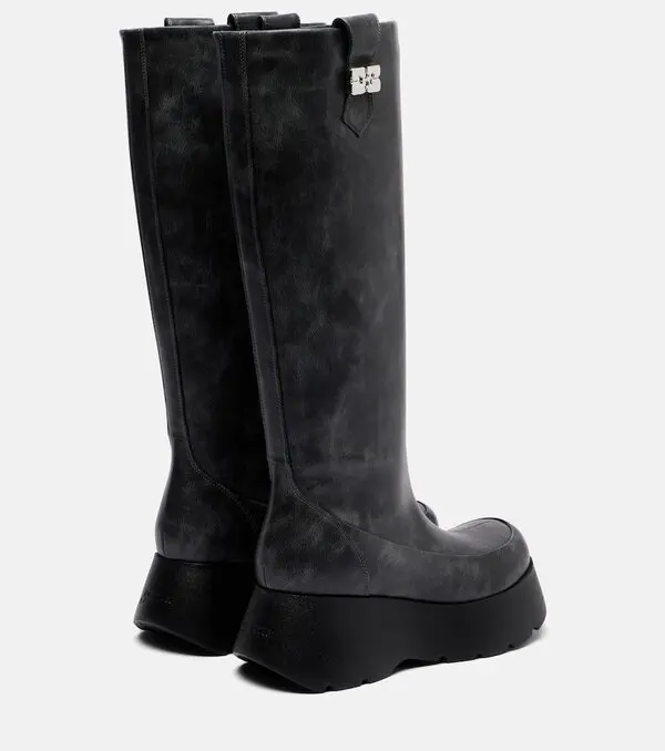 GANNI Kat Platform Knee-high Boots - Grey