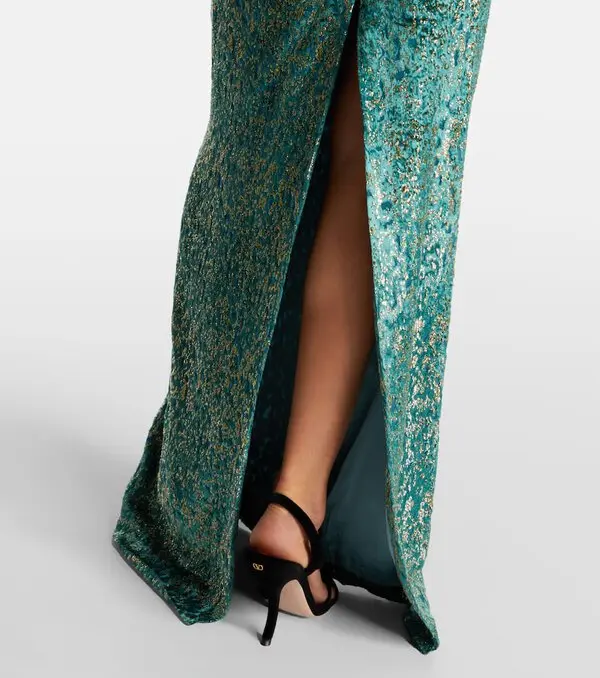 MARKARIAN Yolanda Off-shoulder Brocade Gown