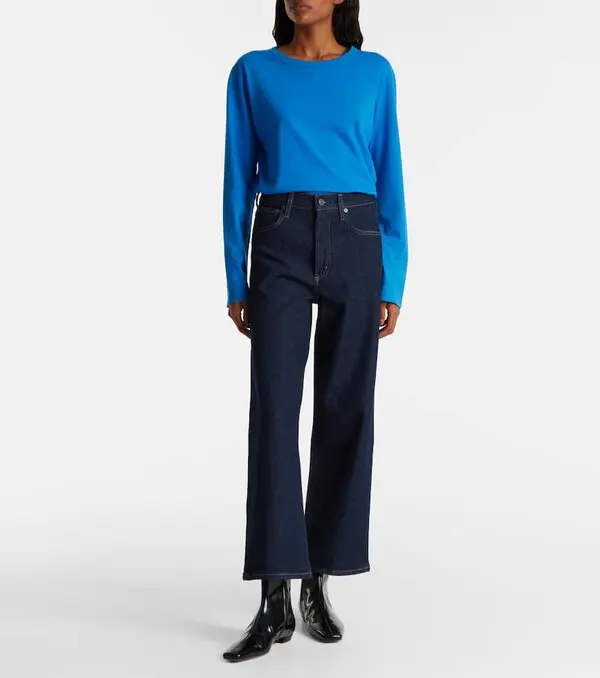 AGOLDE Ren Crop High-rise Wide-leg Jeans