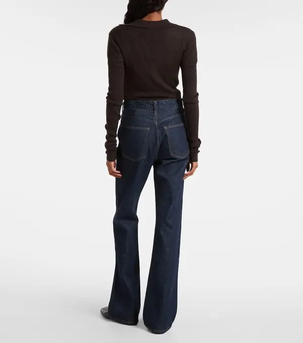 AGOLDE Leena Mid-rise Flared Jeans - Blue