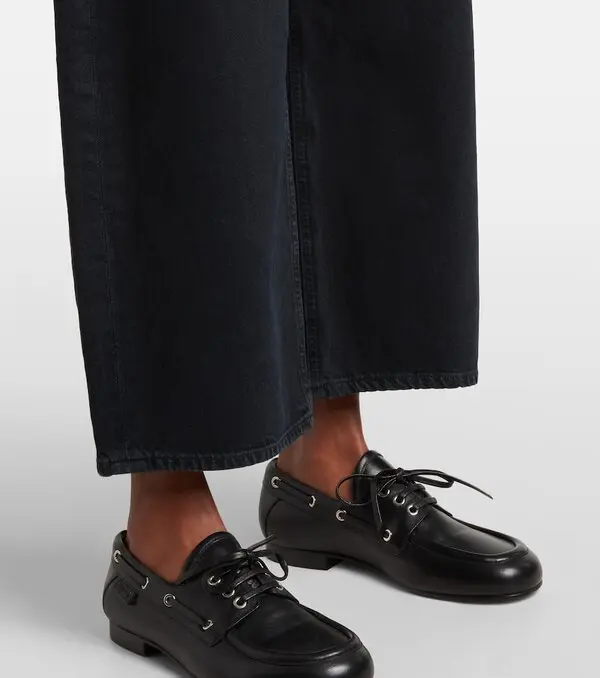AGOLDE Low Curve Cropped Barrel-leg Jeans - Black