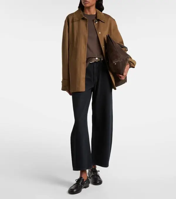 AGOLDE Low Curve Cropped Barrel-leg Jeans - Black