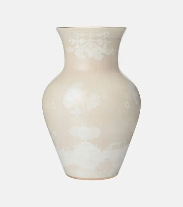GINORI 1735 Oriente Italiano Ming Porcelain Vase - Beige
