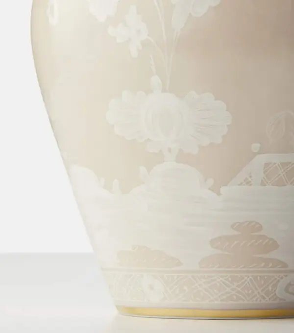 GINORI 1735 Oriente Italiano Ming Porcelain Vase - Beige