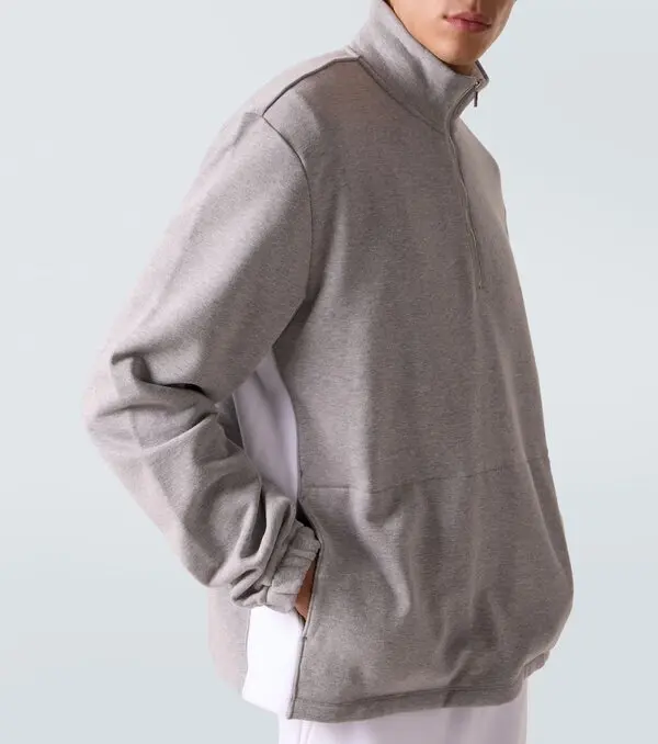 Thom Browne 4-bar Cotton Jersey Half-zip Sweatshirt