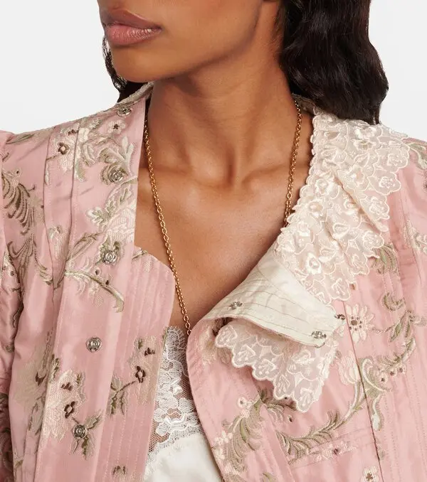 Chloé Silk-blend Taffeta Jacquard Jacket