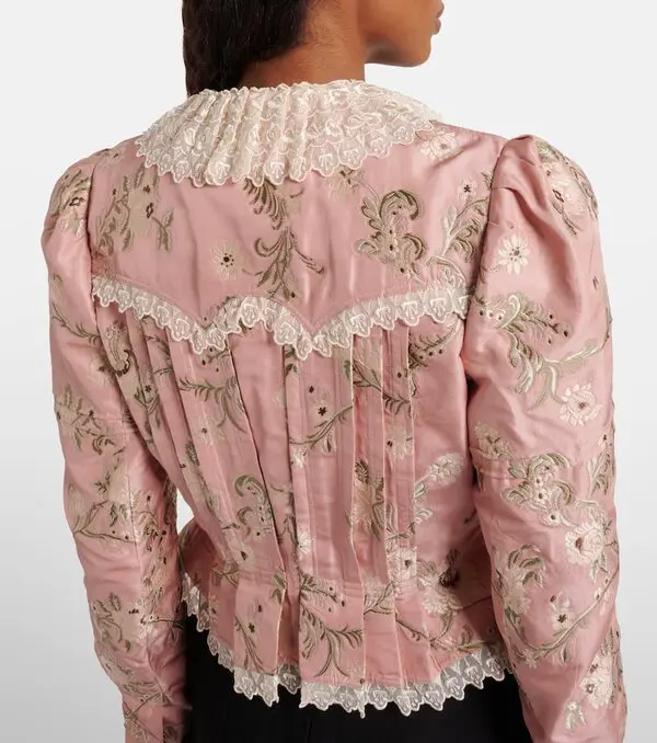 Chloé Silk-blend Taffeta Jacquard Jacket