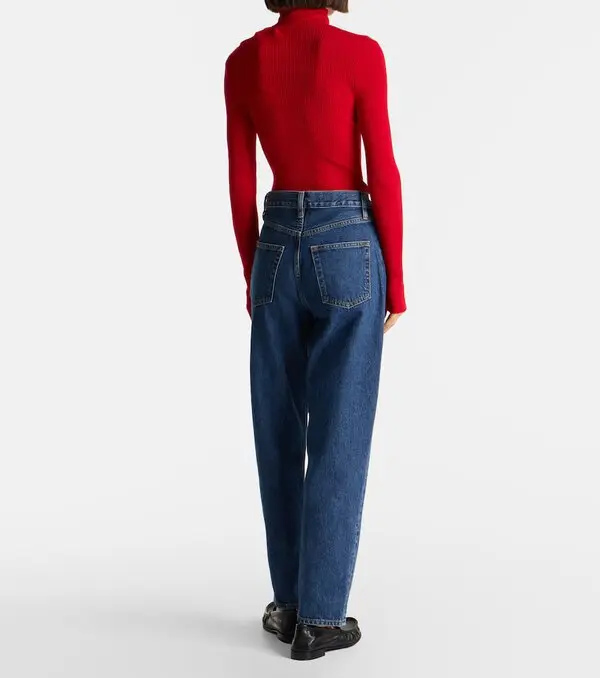 FRAME Neat High-rise Straight Jeans