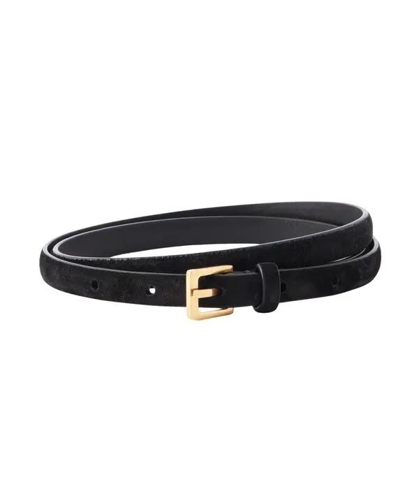 THE ROW City Suede Belt - Black