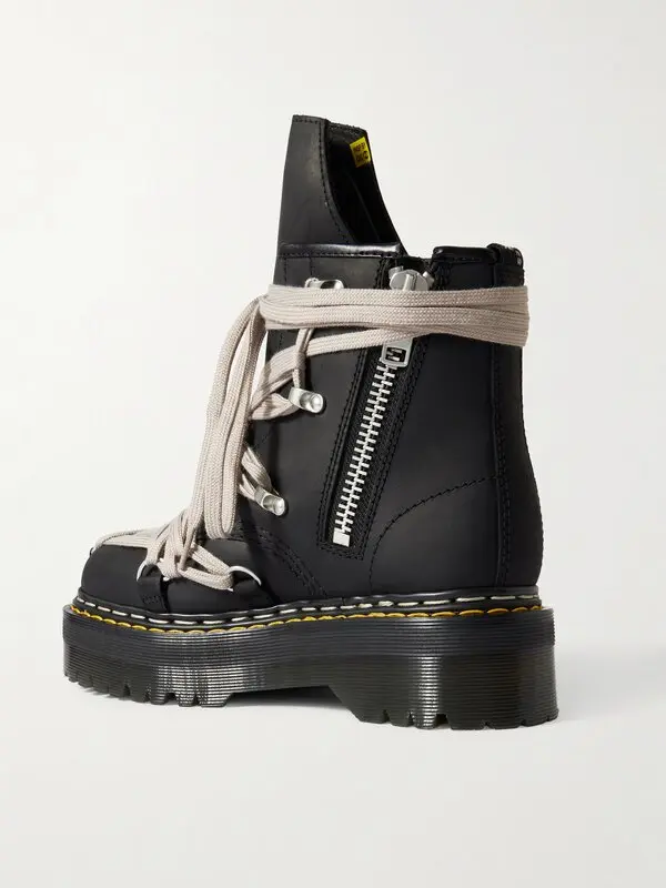 Rick Owens X Dr. Martens Megalace Boots - Black | Editorialist
