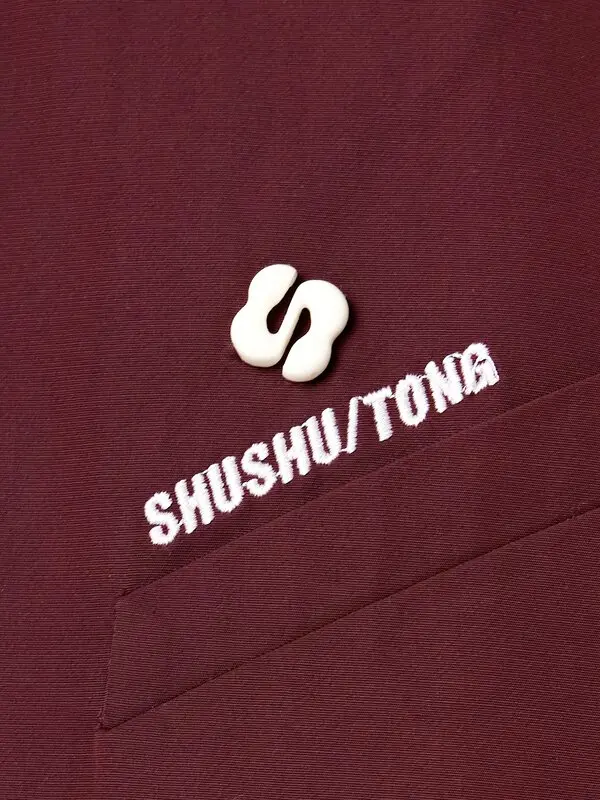 SHUSHU/TONG Pintucked Embroidered Shell Jacket