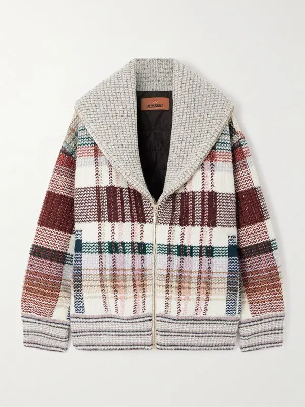 Missoni Checked Wool-blend Cardigan