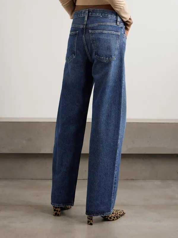 AGOLDE Arc Long High-rise Wide-leg Jeans - Blue