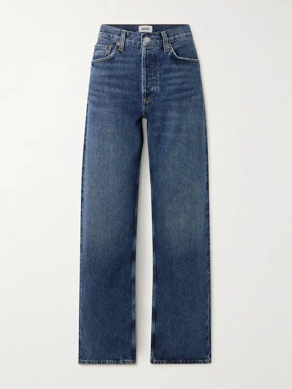 AGOLDE Arc Long High-rise Wide-leg Jeans - Blue
