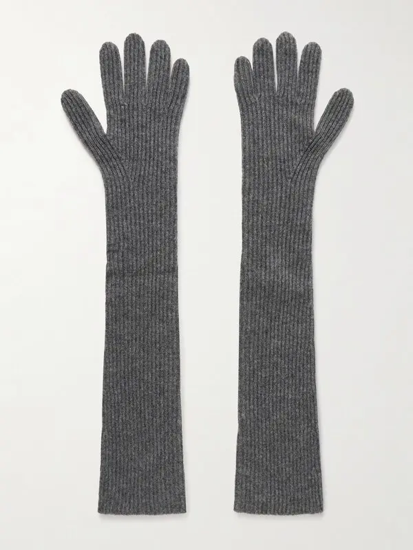 Arch4 Jessie Ribbed Cashmere Gloves - Gray