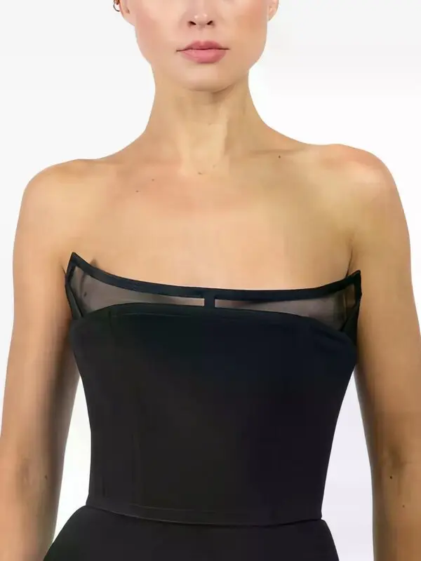 Blumarine Crepe Top With Mesh Detail
