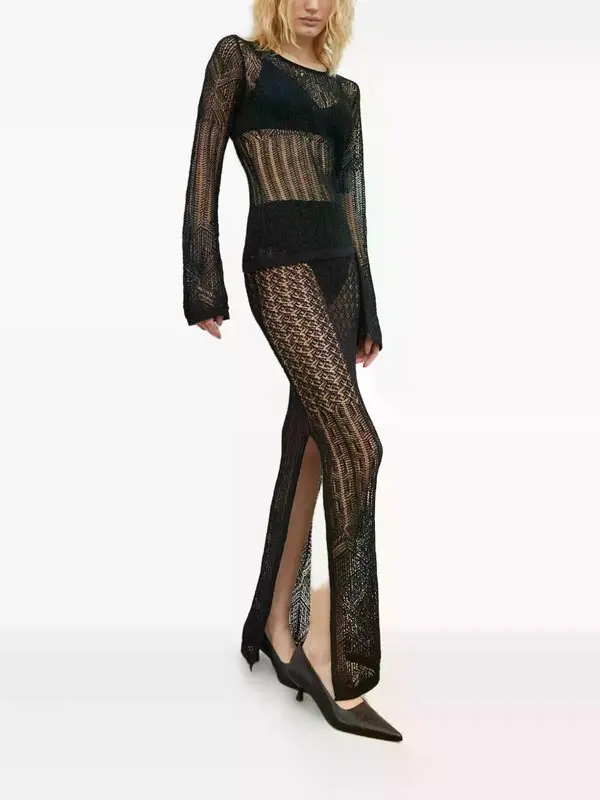 HERSKIND Open-work Slit Maxi Skirt