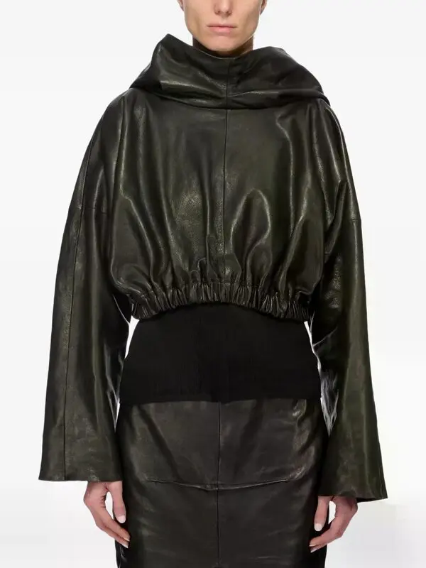 Rick Owens Leather Hoodie
