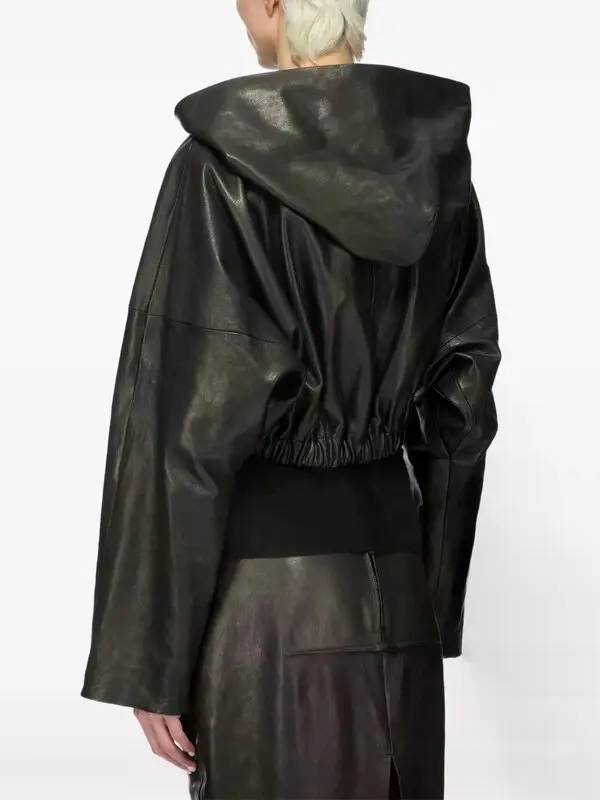 Rick Owens Leather Hoodie