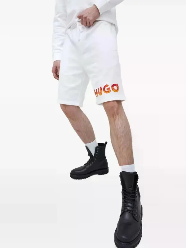 Hugo Boss Logo-print Track Shorts - White