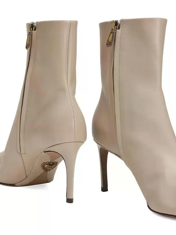 Dolce & Gabbana 75mm Pointed-toe Ankle Boots - Neutrals