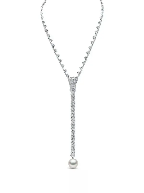 Yoko London 18k White Gold Pearls And Diamonds Necklace - Silver