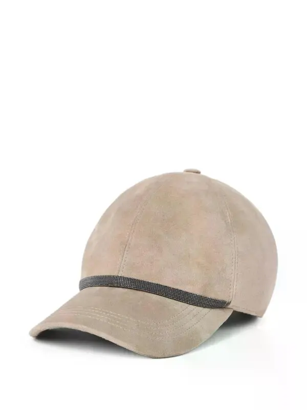 Brunello Cucinelli Suede Baseball Cap - Neutrals