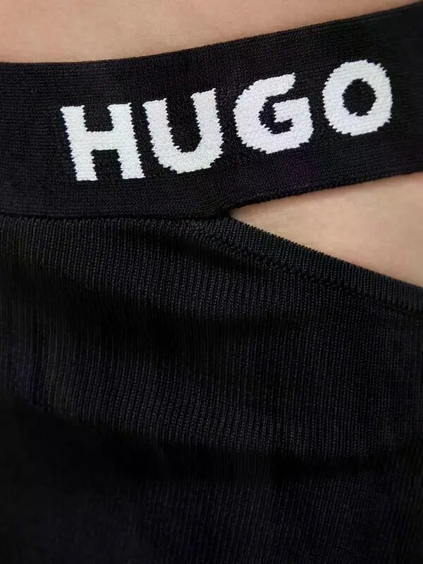 Hugo Logo Cut-out Mini Skirt