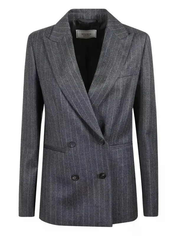 Peserico Pinstripe Double-breasted Jacket