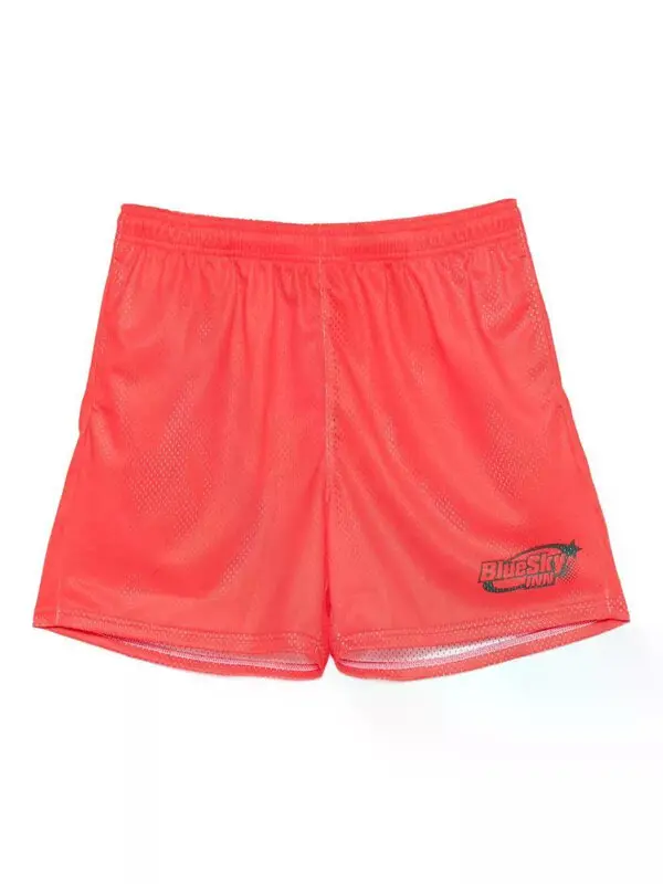 BLUE SKY INN Logo-print Soccer Shorts - Red