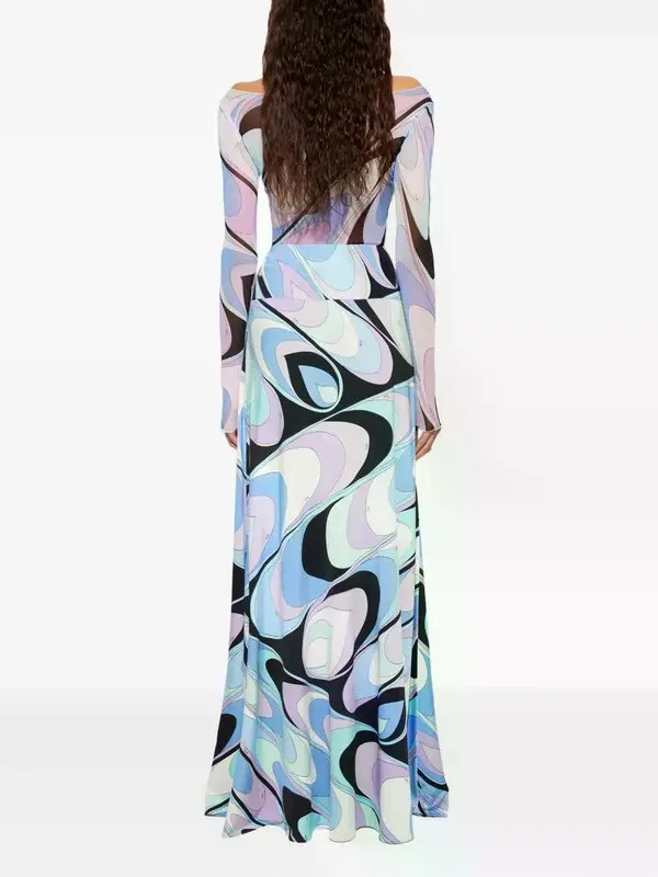 Emilio Pucci Onde-print High-waisted Skirt