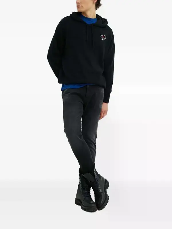 Hugo Appliqué Hooded Sweater