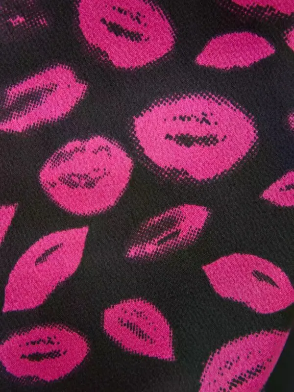 Hugo Lips-print Blouse