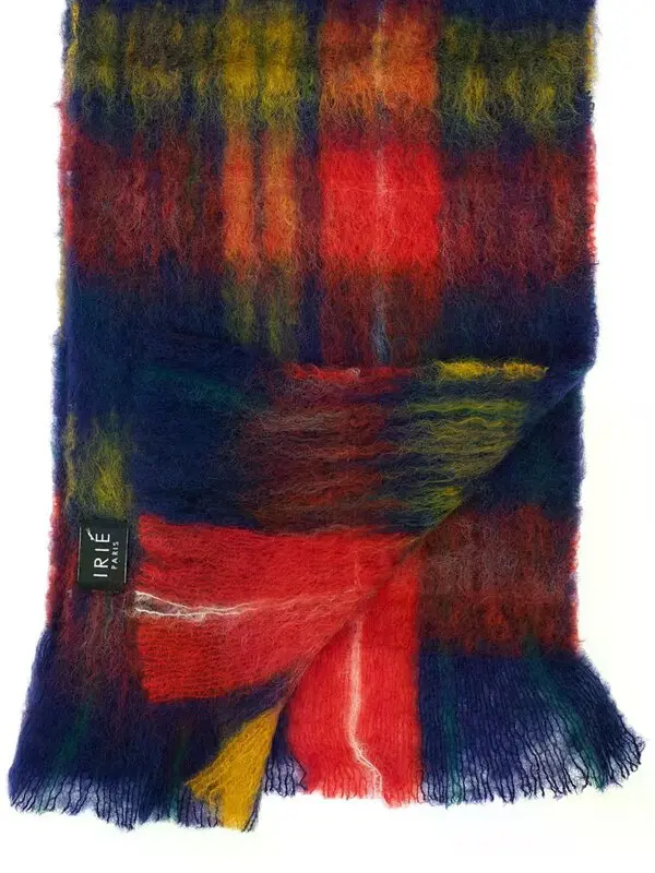 IRIE' Plaid-pattern Scarf - Red