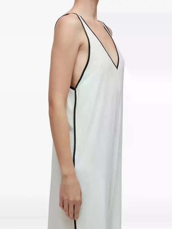 OSKLEN V-neck Side-stripe Jumpsuit - White