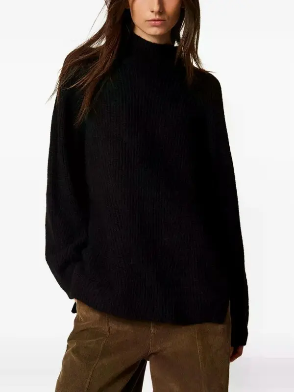 TWINSET Turtleneck Ribbed Sweater