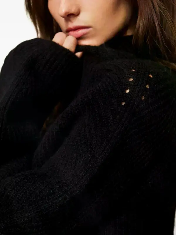 TWINSET Turtleneck Ribbed Sweater