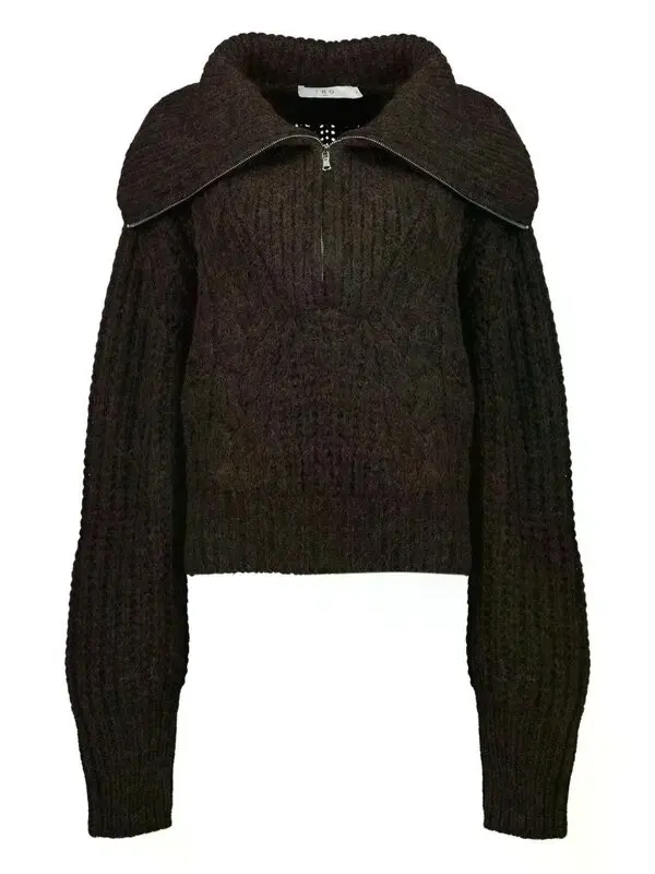 IRO PARIS Zip High-neck Sweater